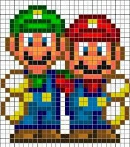 100+ dibujos pixelados de mario bros & pixel art & ideas